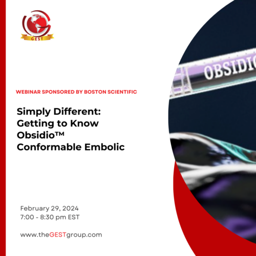 Simply Different: Getting to Know Obsidio™ Conformable Embolic – GEST